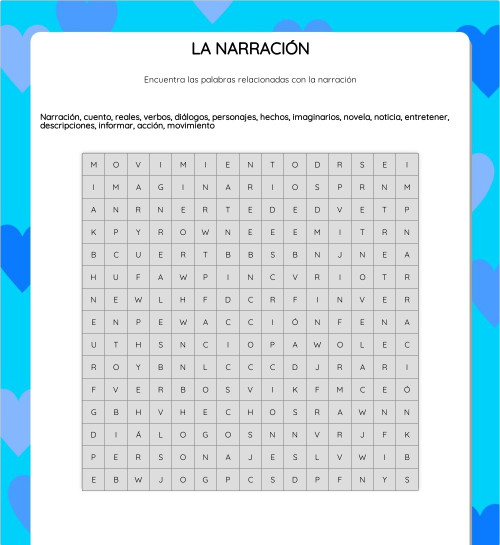DEFINICIÓN Y PARTES DE LA NARRACIÓN.. Ficha interactiva | TopWorksheets