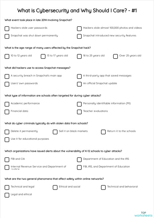 Technology: interactive worksheets and online exercises | TopWorksheets