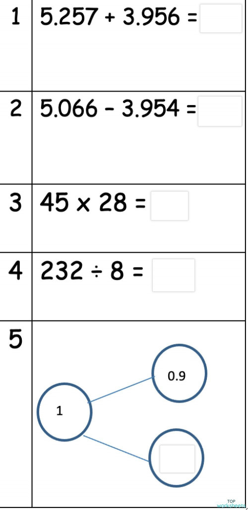 5-A-Day Year 6 Block 1 Week 1 Day 4. Interactive worksheet | TopWorksheets