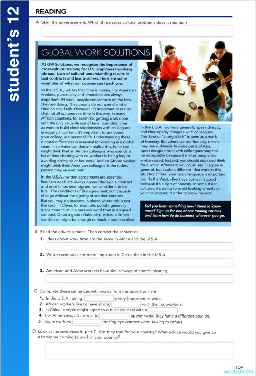 IC210 student's 12. Interactive worksheet | TopWorksheets