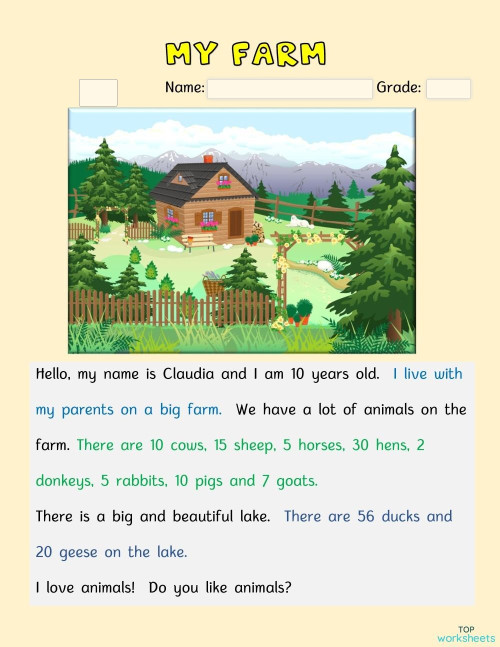 Farm and Wild Animals. Interactive worksheet | TopWorksheets