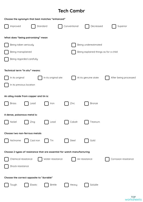 Interactive worksheets and online exercises free creator | TopWorksheets