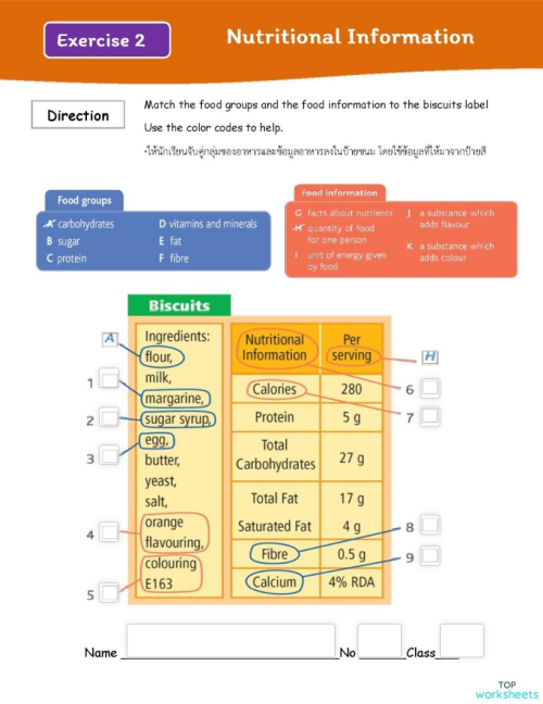 Interactive worksheets and online exercises in thai | TopWorksheets