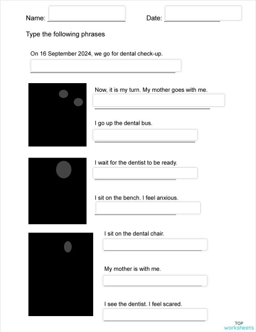A Typing WS - Dental Bus Worksheet. Interactive worksheet | TopWorksheets