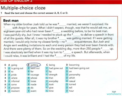Focus 4 Unit 2 Use of English Word Store. Interactive worksheet | TopWorksheets