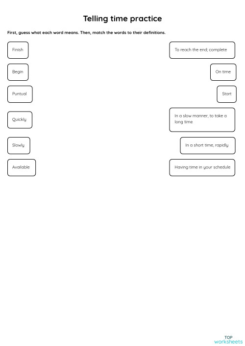 Telling time practice. Interactive worksheet | TopWorksheets