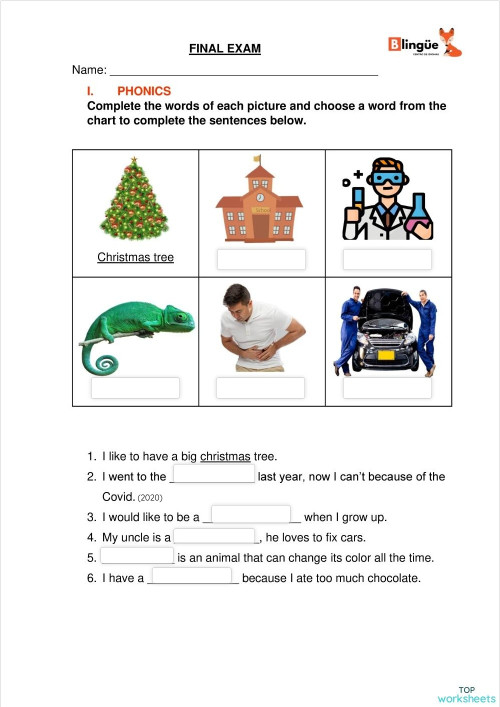 Final exam - Flyers 4 (SJ5). Interactive worksheet | TopWorksheets