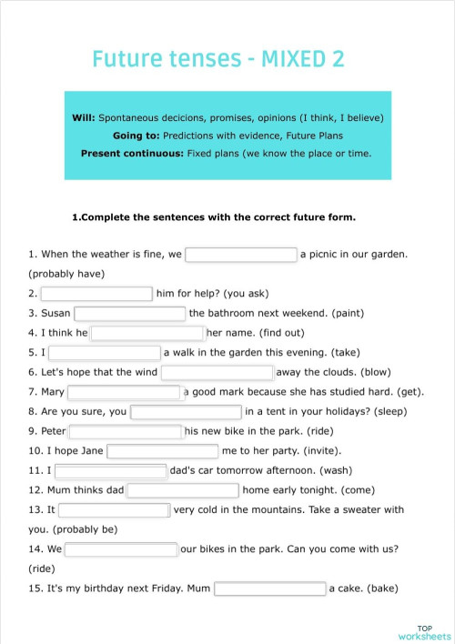 possessive pronouns. Interactive worksheet | TopWorksheets