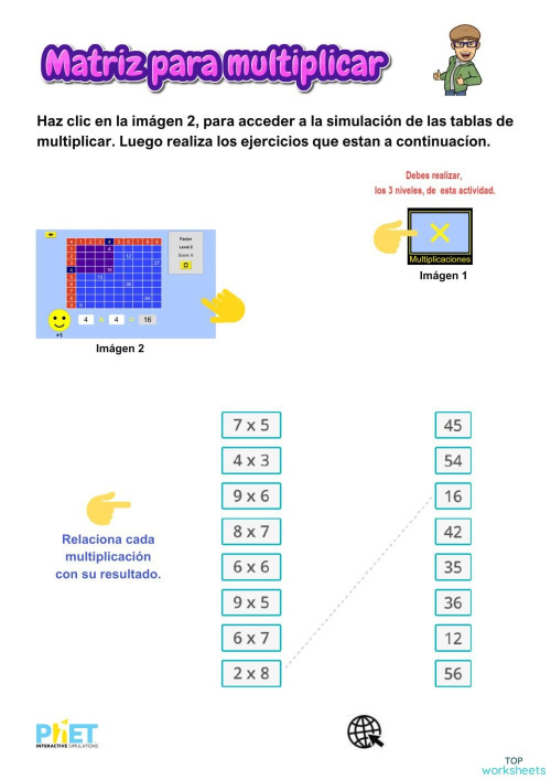 La tablas de multiplicar: fichas interactivas y ejercicios online ...