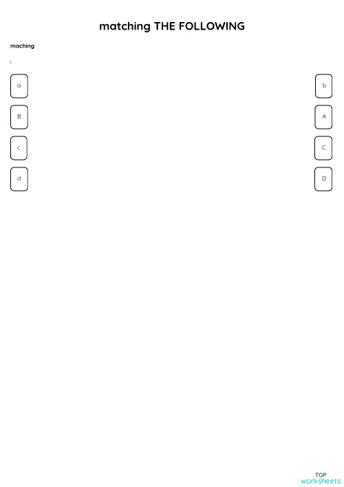 matching THE FOLLOWING. Interactive worksheet | TopWorksheets
