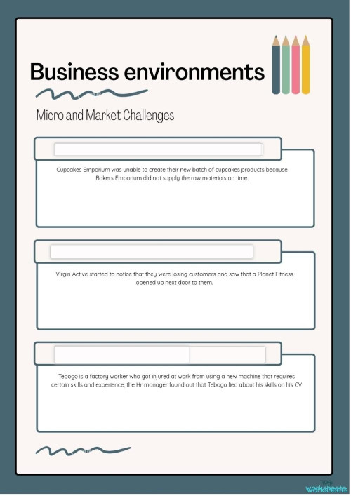 Identifying Challenges. Interactive worksheet | TopWorksheets