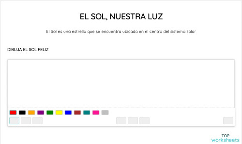 EL SOL, NUESTRA LUZ. Ficha interactiva | TopWorksheets