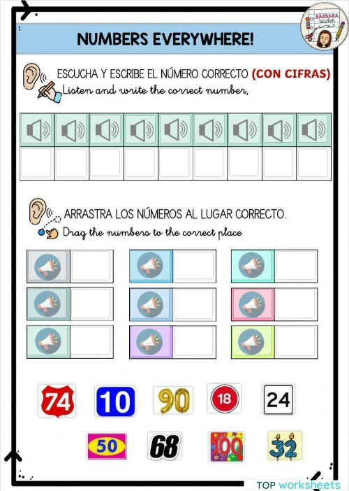 Numbers 1-100. Interactive worksheet | TopWorksheets
