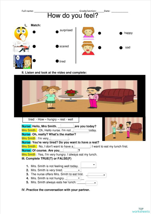 HOW DO YOU FEEL?. Interactive worksheet | TopWorksheets