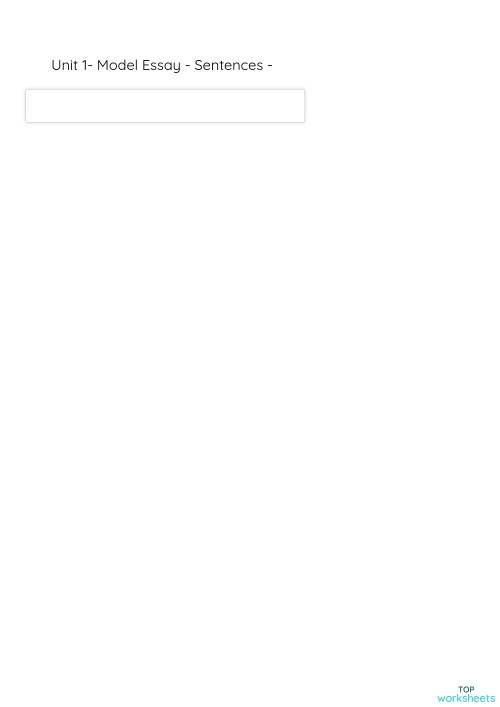 English Plus - Unit 1 - Sentences. Interactive worksheet | TopWorksheets