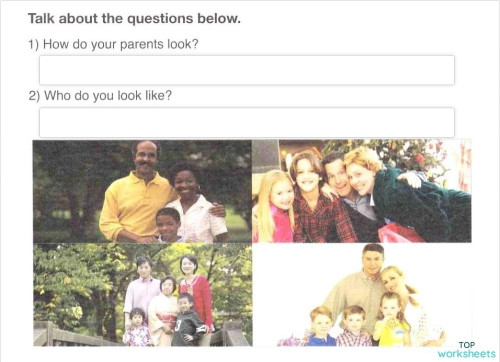 Who do you look like?. Interactive worksheet | TopWorksheets