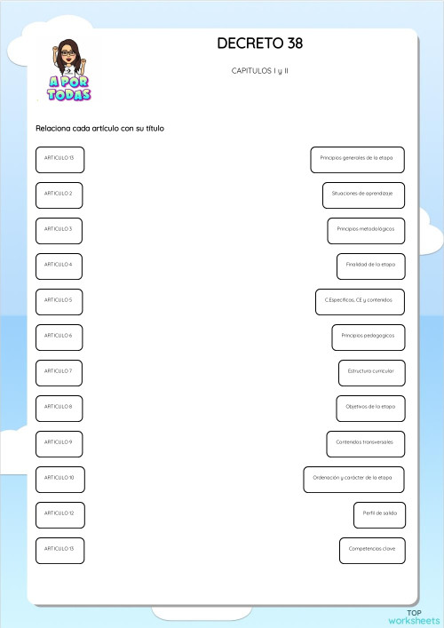 DECRETO 38. Ficha interactiva | TopWorksheets