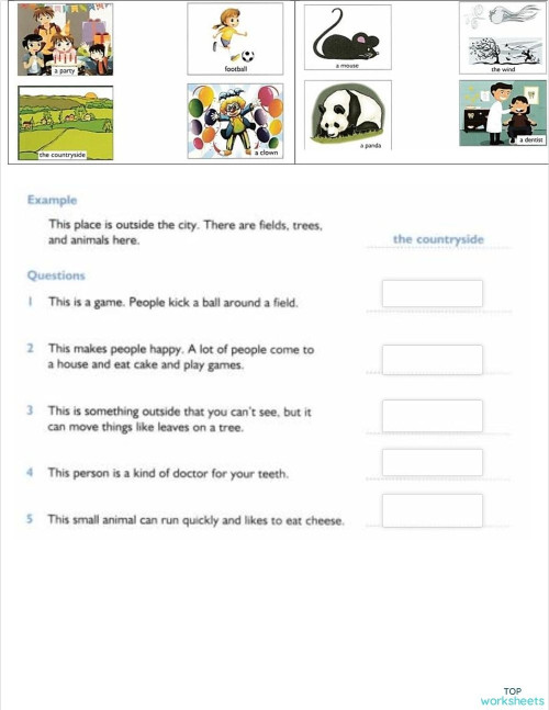 MOVERS READING TEST 1. Interactive worksheet | TopWorksheets