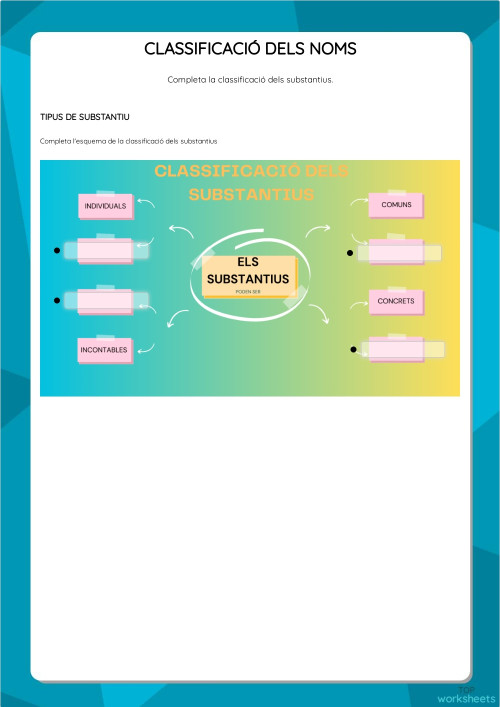 Substantius: fitxes interactives i exercicis online | TopWorksheets