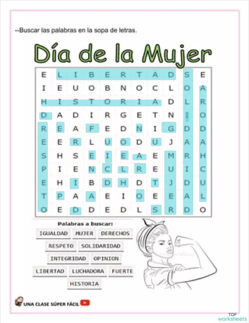 DIA INTERNACIONAL DE LA MUJER. Ficha interactiva | TopWorksheets