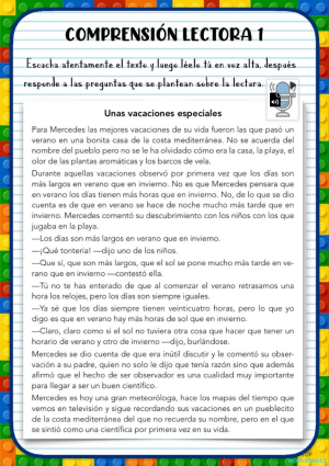 Lectura: fichas interactivas y ejercicios online | TopWorksheets