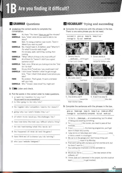 Empower b2 u1 try and succeed. Interactive worksheet | TopWorksheets