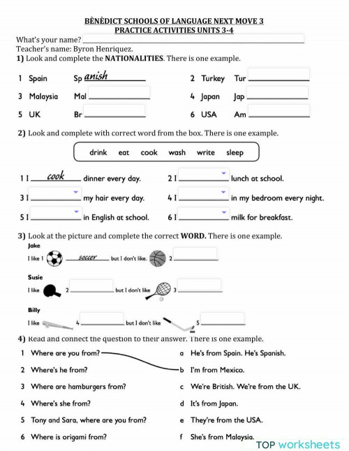 Kids Program 3 Practice Units 3-4.. Interactive worksheet | TopWorksheets