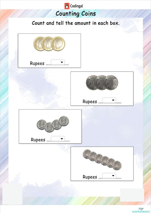 M_G02M16L68_WC01_Counting currency coins. Interactive worksheet ...