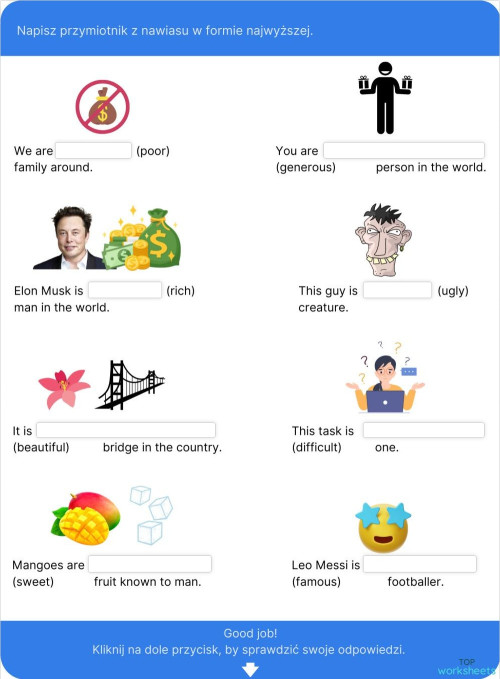 g100 - svo miejsce czas - 3. Interactive worksheet | TopWorksheets