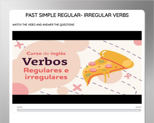 PAST SIMPLE REGULAR- IRREGULAR VERBS. Interactive worksheet | TopWorksheets