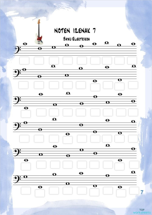Noten Izenak: fitxa interaktiboak eta online ariketak | TopWorksheets