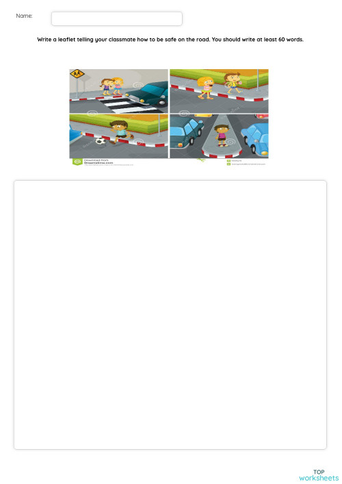 Road Safety Leaftlet. Interactive worksheet | TopWorksheets