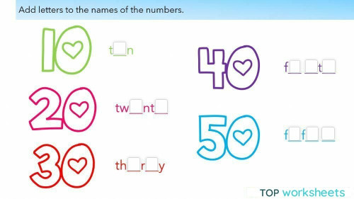 L6 - A2 - Numbers, Writing. Interactive worksheet | TopWorksheets