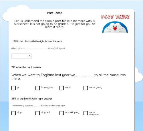 Past Tense. Interactive worksheet | TopWorksheets