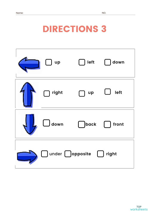 ใบงาน ที่ 3 Checkbox ใบงานเชิงโต้ตอบ | TopWorksheets