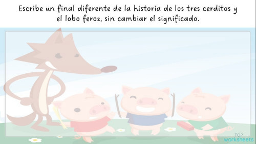 Lps tres cerditos y el lobo feroz - actividad. Ficha interactiva ...