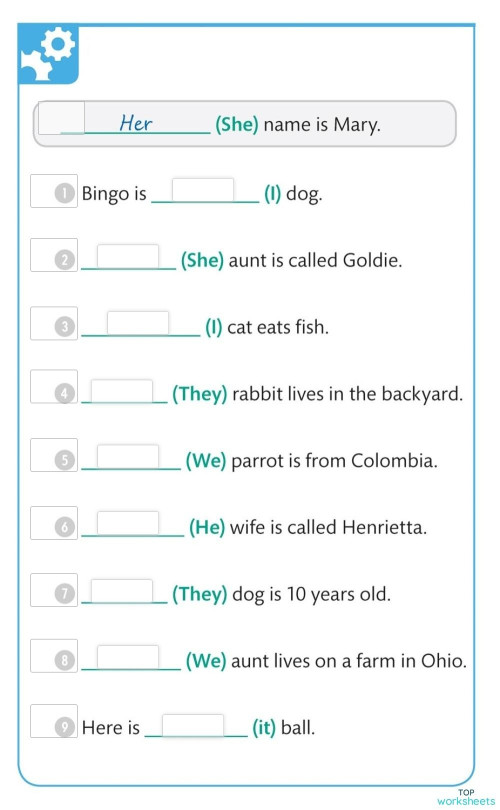 Interactive worksheets and online exercises in english | TopWorksheets