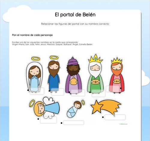 El portal de Belén. Ficha interactiva | TopWorksheets