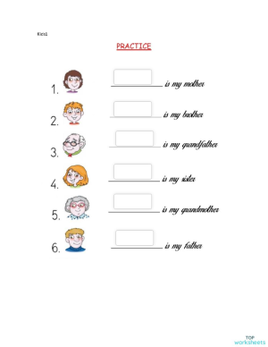 He-She (Family). Interactive worksheet | TopWorksheets