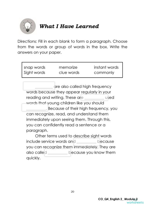 English p. 20-23. Interactive worksheet | TopWorksheets