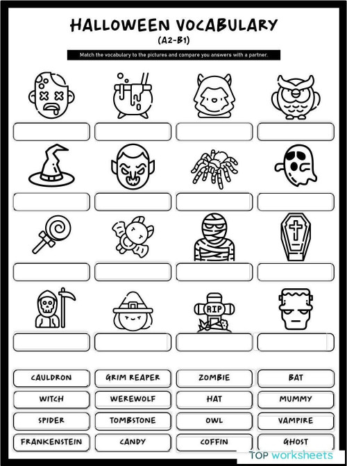 Halloween. Interactive worksheet | TopWorksheets