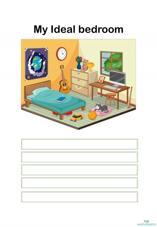 My ideal bedroom. Interactive worksheet | TopWorksheets