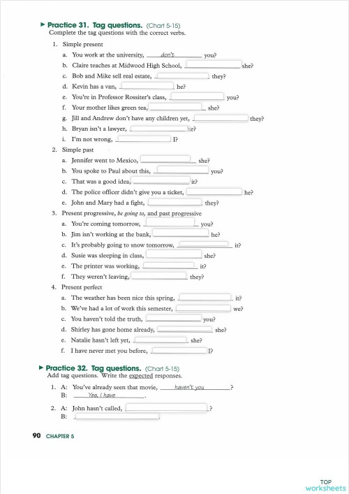 Azar- Workbook Fundamentals of English Grammar B1 part 6. Interactive ...