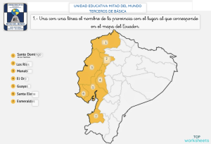 Provincias de la Región Costa del Ecuador. Ficha interactiva ...