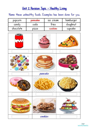 Revision_3 (Healthy Eating). Interactive worksheet | TopWorksheets