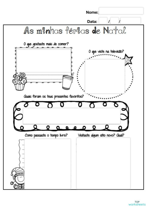 Texto Natal. Scheda interattiva | TopWorksheets