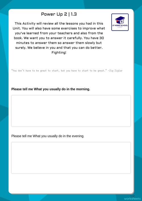 Power Up 2 | 1.3. Interactive worksheet | TopWorksheets