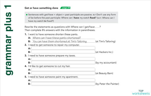 IC309 grammar plus 01. Interactive worksheet | TopWorksheets