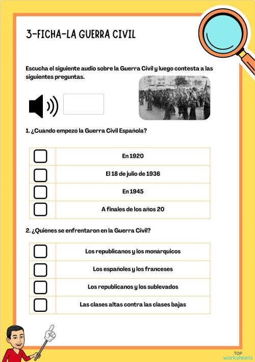 Fichas De Lectura Sobre La Guerra Civil