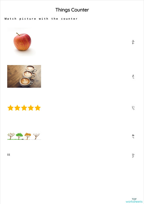 Things Counter. Interactive worksheet | TopWorksheets